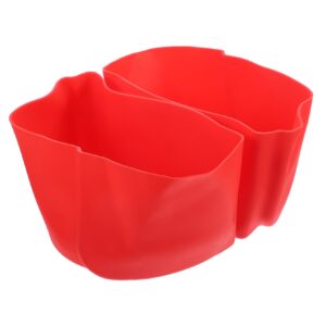 HOMSFOU 4 Sets Saucepan Silicone Lining Silicone Cookware Silicone Cooking Utensils Red Rice Cooker Multi-use Cooker Divider Slow Cooker Insert Kitchen Supplies Non-slip