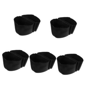 homsfou 5 sets saucepan silicone lining rice cooker black silicone cookware black silicone cooking utensils black rice cooker nonskid slow cooker divider kitchen pot non-slip