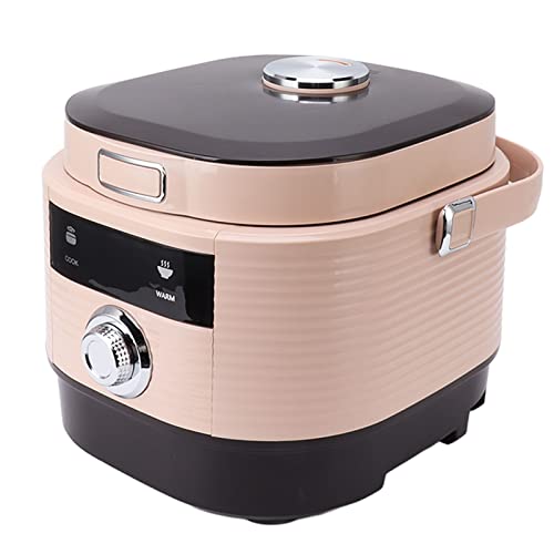 Rice Cooker, 3D Circulating Heating Anti Stick Coating 5L Large Capacity Over Voltage Protection Slow Cooker for Kitchen (EU Plug)