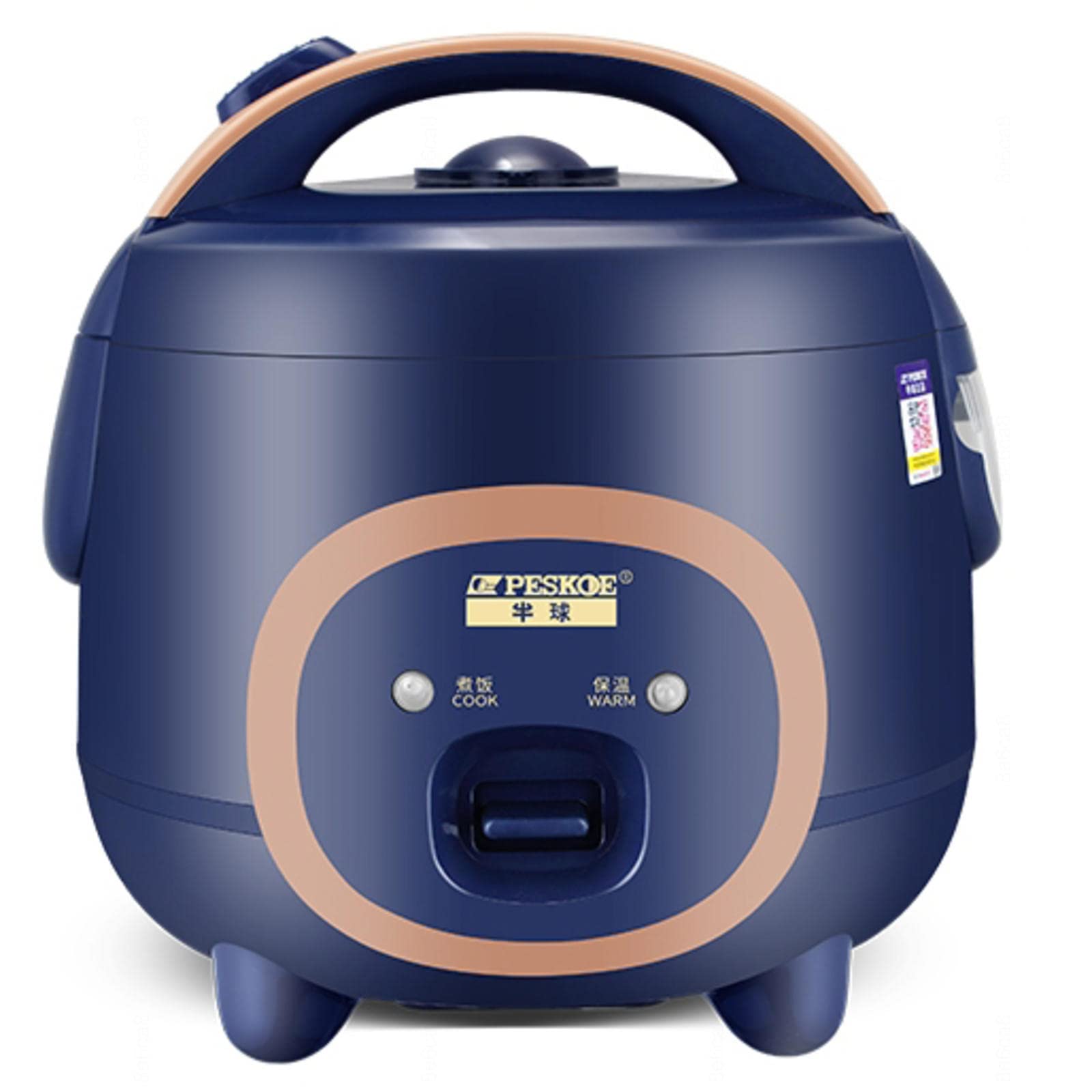 Rice Cooker with Steamer Insert, Blue, Slow Cooker with Keep Warm Function, Steamer, Rice Cooker,Blue-5L