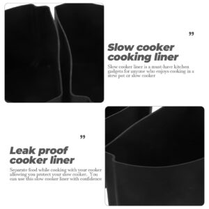 Kichvoe 1 set Saucepan Silicone Lining black rice cooker silicone cookware silicone cooking utensils slow cooker pot liner pot supply dividing line