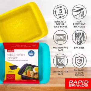 Rapid Ramen Cooker | Microwavable Cookware for Instant Ramen | BPA Free and Dishwasher Safe | Perfect for Dorm, Small Kitchen or Office | Black