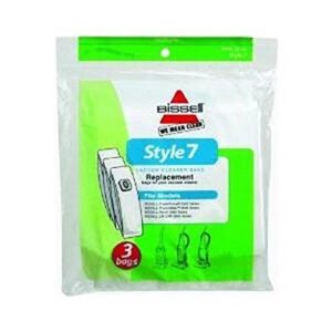 bissell style 7 3 pack vacuum cleaner bags, white, 3 count