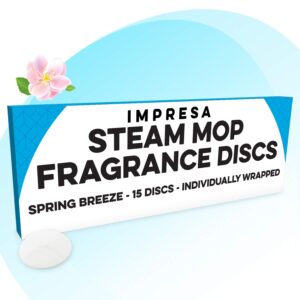 IMPRESA 15 Pack Replacement Steam Mop Scent Discs For Bissell ® Powerfresh ® And Symphony „¢ Series, Including 1940, 1806 And 1132 Models - Spring Breeze Fresh Fragrance Scented Pads