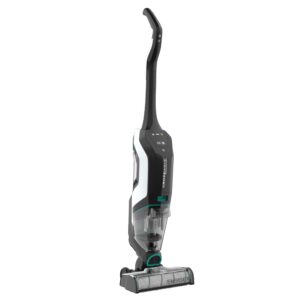 bissell, 2554 crosswave cordless max all in one wet-dry vacuum cleaner and mop for hard floors and area rugs, black/pearl white with electric blue accents