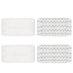 4 pack steam mop pads for bissell symphony 1252 1606670 1543 1652 1132 1530 11326 vacuum and steam mop, bissell 2747a replacement pads, bissel symphony pet mop pads, microfiber washable & reusable