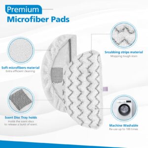 1940 Bissell Steam Mop Pads for Bissell PowerFresh Steam Mop 1806 1544 1440 2075A 2685A 1940W 19404 Series, Model 19402 19408 1940a 1940f 1940q 1940t B0006 B0017, Part #5938#203-2633, 4 Pack