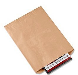 premium quality kraft paper bags flat merchandise bags 100 pack (8.5 x 11 in)