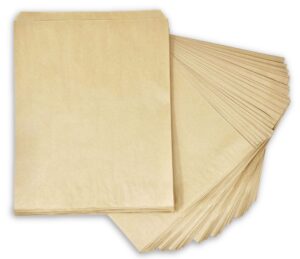 flexicore packaging flat brown kraft paper bags size: 12 inch wide x 15 inch high | count: 100 bags | color: brown