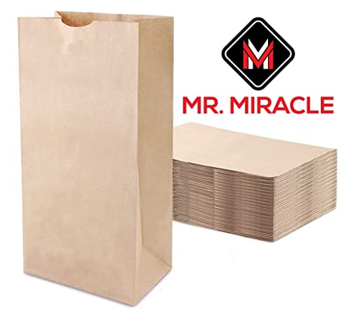 Mr Miracle Paper Bags Pack of 100 (Brown, 8Lb)