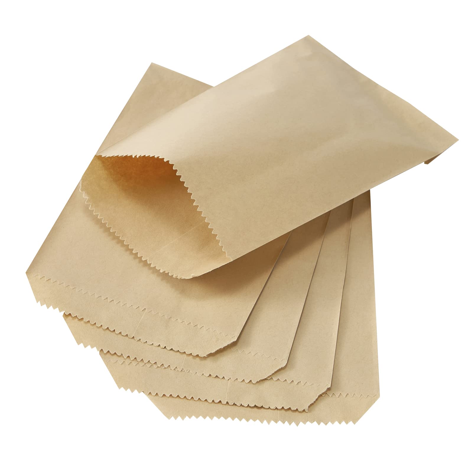 Tendwarm 100 Pcs 3x5 Inches Brown Kraft Paper treat Bags Flat favor bag for Party Wedding Small Gift bag