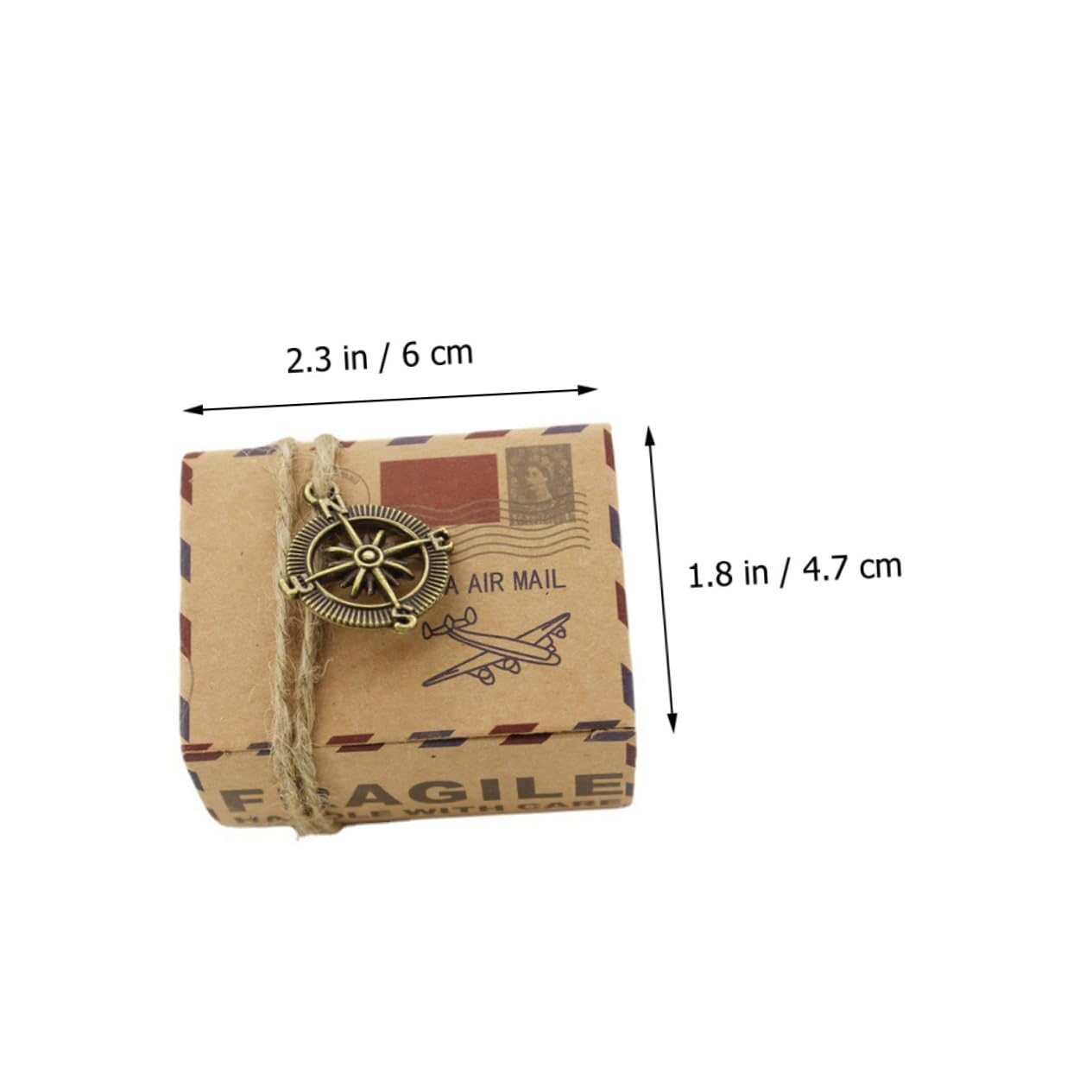 NOLITOY 20pcs Boxes Compass Candy Gift Bags Kraft Paper Small Gift