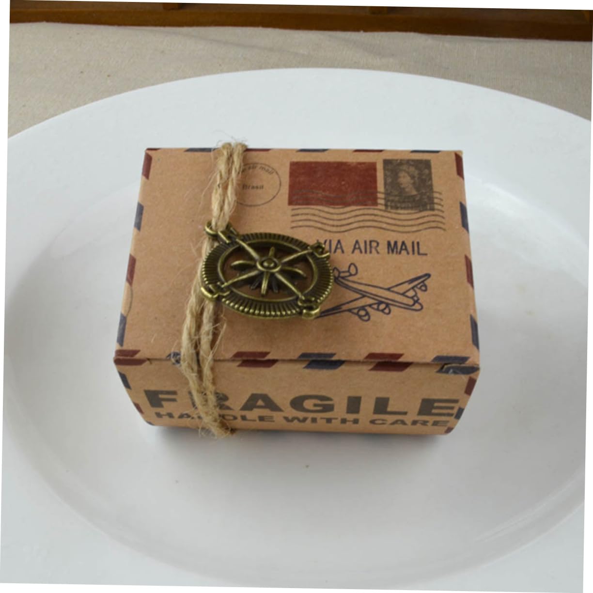 NOLITOY 20pcs Boxes Compass Candy Gift Bags Kraft Paper Small Gift