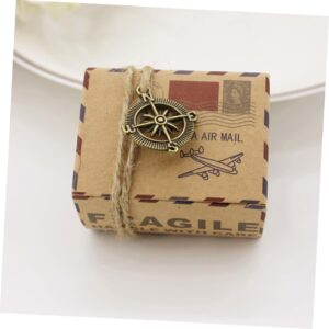 NOLITOY 20pcs Boxes Compass Candy Gift Bags Kraft Paper Small Gift