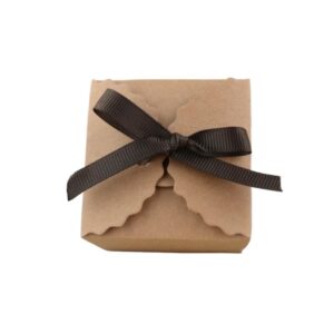 modada gift bags 10pcs vintage retro white/kraft mini kraft paper box, diy wedding favor gift box, small single cake box packaging with ribbon (color : kraft)