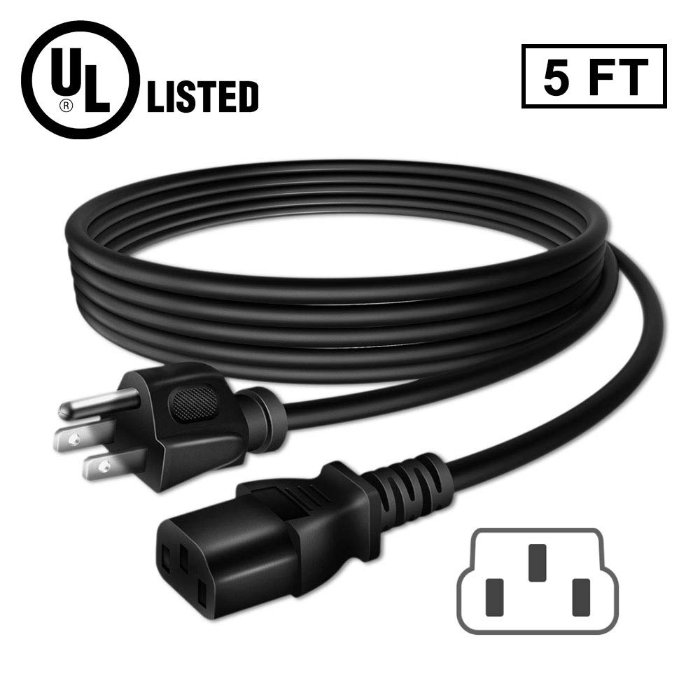 Aprelco UL 5ft 3 Prong AC Power Cord Cable Lead Compatible with Zojirushi NL-AAC10 Rice Cooker Mains