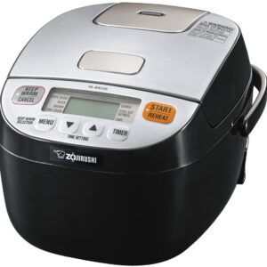 Zojirushi Micom Rice Cooker and Warmer (3-Cup) Bundle with 9.5-Inch Rice Washing Bowl with Side and Bottom Drainers and Check Oven Mitten (3 Items)