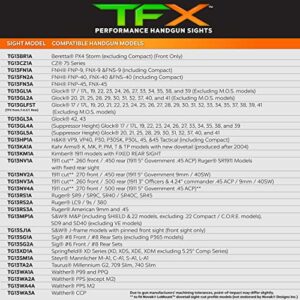 TRUGLO TFX Handgun Sight | Durable Shock-Resistant Compact Brightly Glowing Tritium & Fiber-Optic Xtreme Day/Night Sight, Compatible with Sig Sauer #8/#8 Handguns