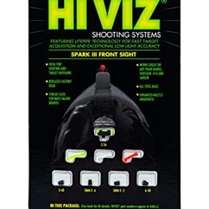 HIVIZ Spark III Shotgun Front Rifle Sight Replacement,Green, Red, and White