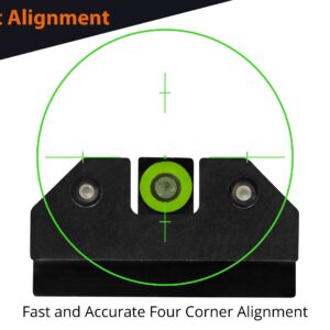 XS SIGHTS R3D Tritium Night Sight for S&W M&P, Sig, Canik, Taurus, and HK Pistols, Front and Rear Glow in The Dark Tritium for Tactical Applications (Green, Canik TP9)