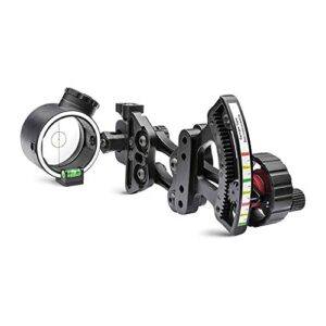 truglo pro power dot illuminated adjustable range rover led bow sight accessory with zero-in adjustment dial and quiver mount, black