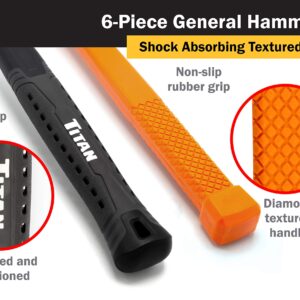 Titan 63136 6-Piece General Use Hammer Set