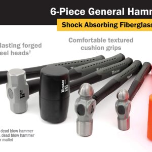 Titan 63136 6-Piece General Use Hammer Set