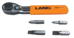 lang tools 5221 5-piece fine tooth bit wrench set , black