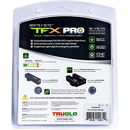 TruGlo Pro TFK Fiber Pistol Sight, H&K Tactical