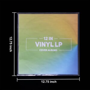 100-Pack 12-inch Vinyl-Record Outer Sleeves - LP Record Sleeves Album Covers, Clear Premium Polyethylene Vinyl Record Protector, 3 mil Thick, Wrinkle Free, Fit for Single and Double LP Storage