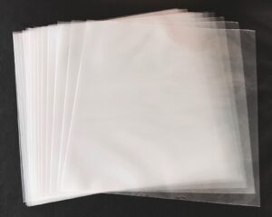 liphontcta (100 pack) vinyl record outer sleeves 3 mil clear poly sleeve storage for standard 12' lp records and albums