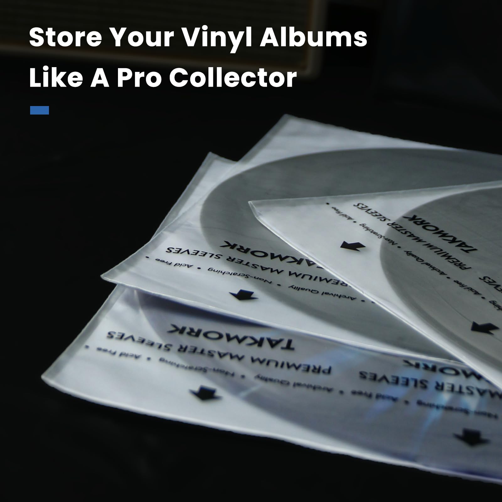 Vinyl Record Rice Paper Inner Sleeves: 12" Anti-Static LP Sleeves Album Record Acid-Free Clear Protective Sleeves, 50pcs