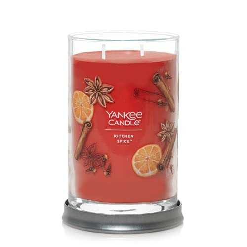 Yankee Candle Kitchen Spice Scented, Signature 20oz Large Tumbler 2-Wick Candle, Over 60 Hours of Burn Time