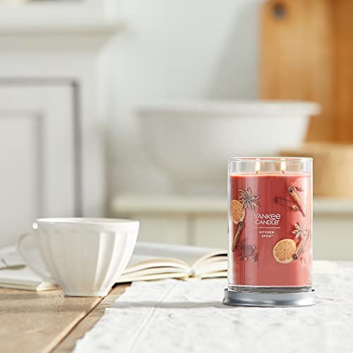 Yankee Candle Kitchen Spice Scented, Signature 20oz Large Tumbler 2-Wick Candle, Over 60 Hours of Burn Time