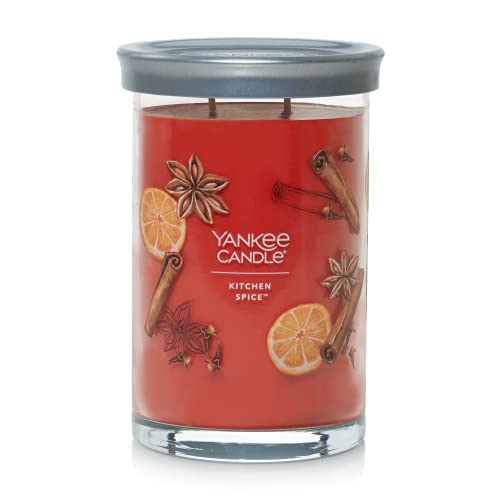 Yankee Candle Kitchen Spice Scented, Signature 20oz Large Tumbler 2-Wick Candle, Over 60 Hours of Burn Time