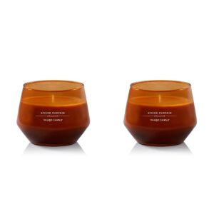 yankee candle studio medium candle, spiced pumpkin, 10 oz, home décor (pack of 2)