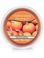 yankee candle spiced pumpkin scenterpiece easy meltcup, food & spice scent,medium orange,scenterpiece easy meltcups