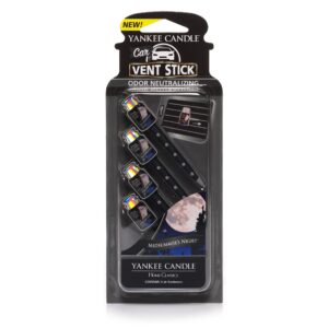 yankee candle car air fresheners, car vent stick midsummer's night® scented, includes 4 odor neutralizing sticks, each lasts up to 2 weeks