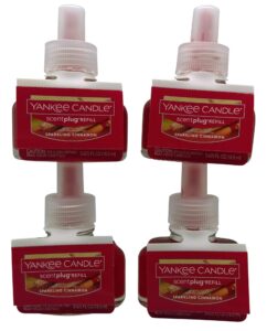 yankee candle sparkling cinnamon scentplug refill 4-pack