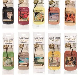 yankee candle assorted paper car jar air fresheners (10 pack)