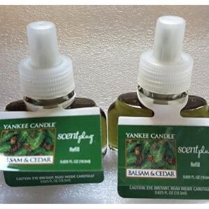 Yankee Candle Balsam & Cedar Scentplug 2 Pack Oil Refill Electric Home Fragrance