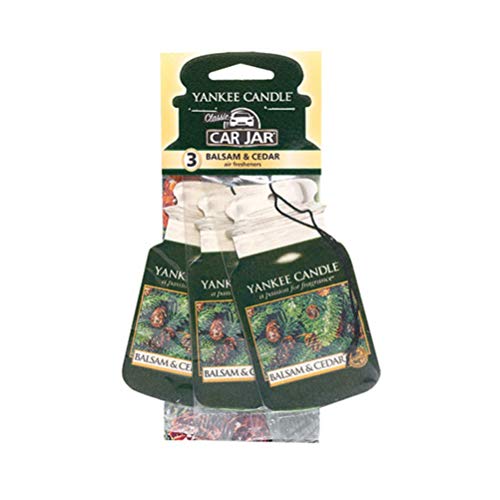 Yankee Candle Company Car Jar THREE pack - Balsam & Cedar