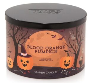 yankee candle halloween 2023 blood orange pumpkin large 3-wick tumbler candle