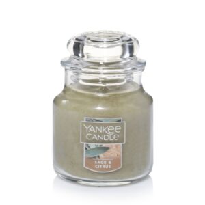 yankee candle sage & citrus small jar candle, fresh scent