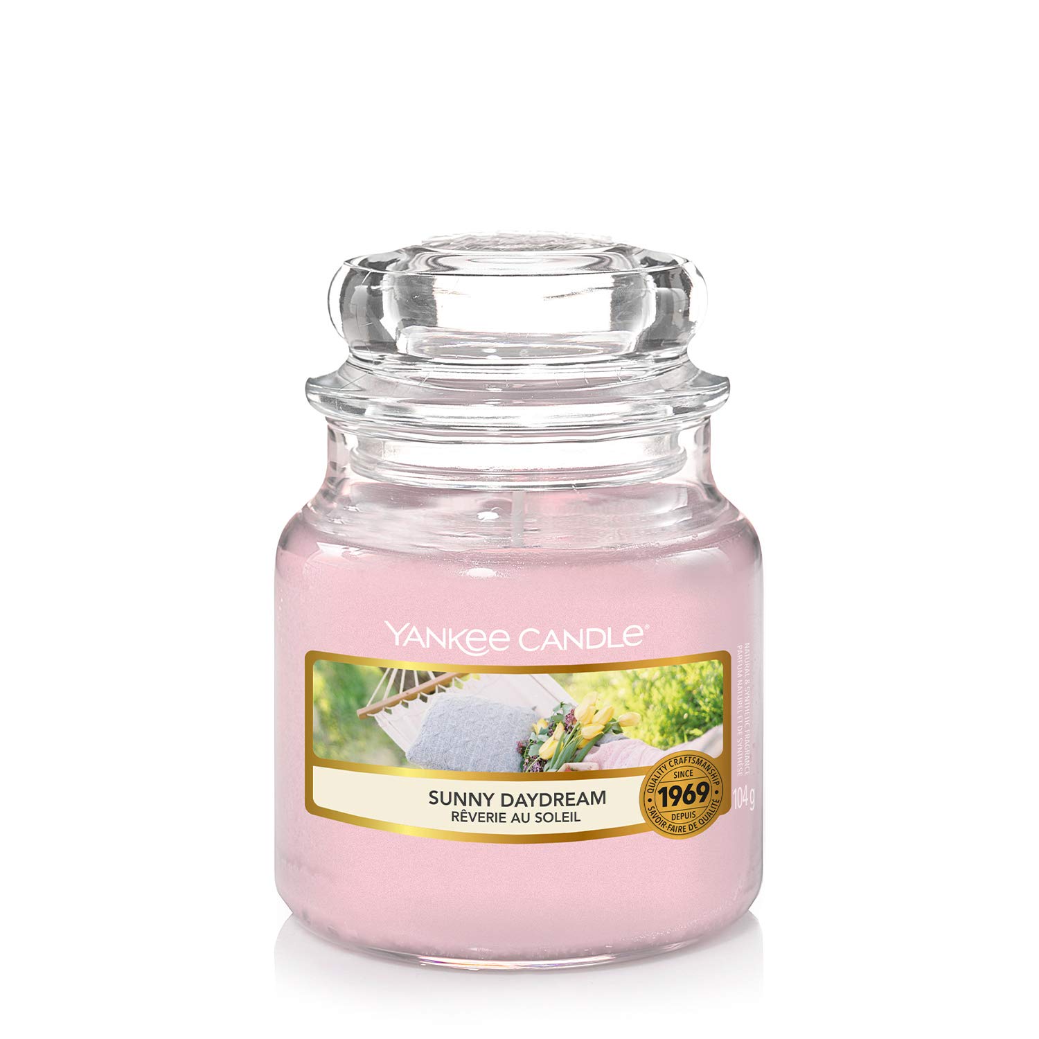 Yankee Candle Small Jar Candle - Sunny Daydream Scented Candle - Up to 30 Hours Burn Time - Garden Hideaway Collection