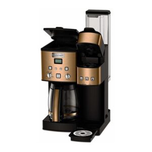 Cuisinart Single Serve + 12 Cup Coffee Maker, Offers 3-Sizes: 6-Ounces, 8-Ounces and 10-Ounces, Stainless Steel, SS-15CP, Copper