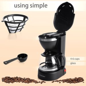 Nozaya 5-Cup Small Drip Coffee Maker - Removable Electric Coffee Machine, Easy to Use for 3-5 People