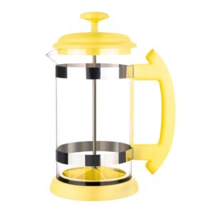 fenteer coffee maker resistant borosilicate glass office and home, yellow