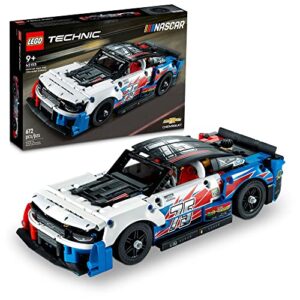 lego technic nascar next gen chevrolet camaro zl1 building set 42153 - authentically designed model car and toy racing vehicle kit, collectible race car display for boys, girls, and teens ages 9+