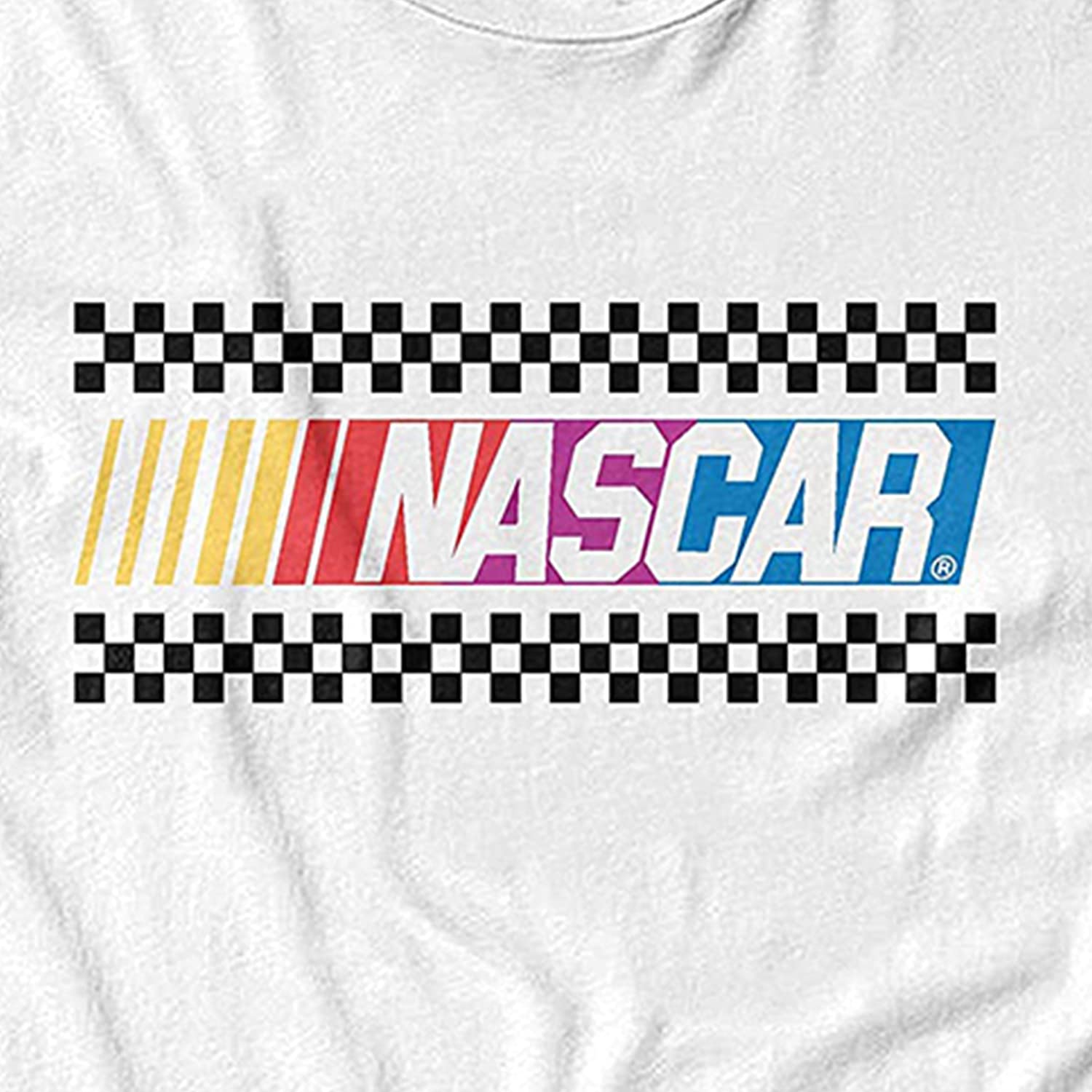 NASCAR Vintage Daytona 500 Shirt Racing Mens Graphic T-Shirt (Checkered White, Large)